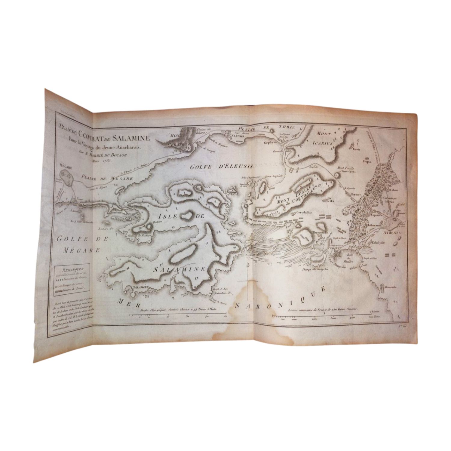 Χάρτης Plan Du Combat De Salamine 1819 - Platon Antiques